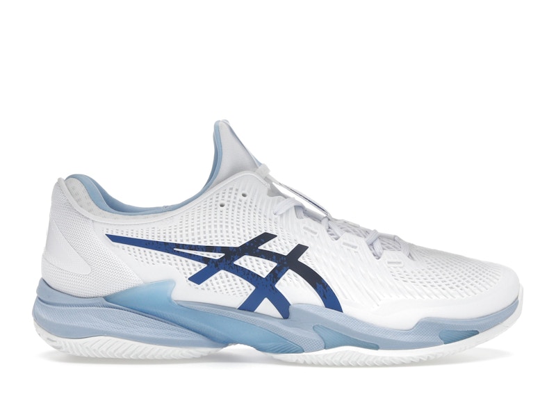 ASICS Court FF 3 Novak Clay White Tuna Blue Men's - 1041A521-967 - US