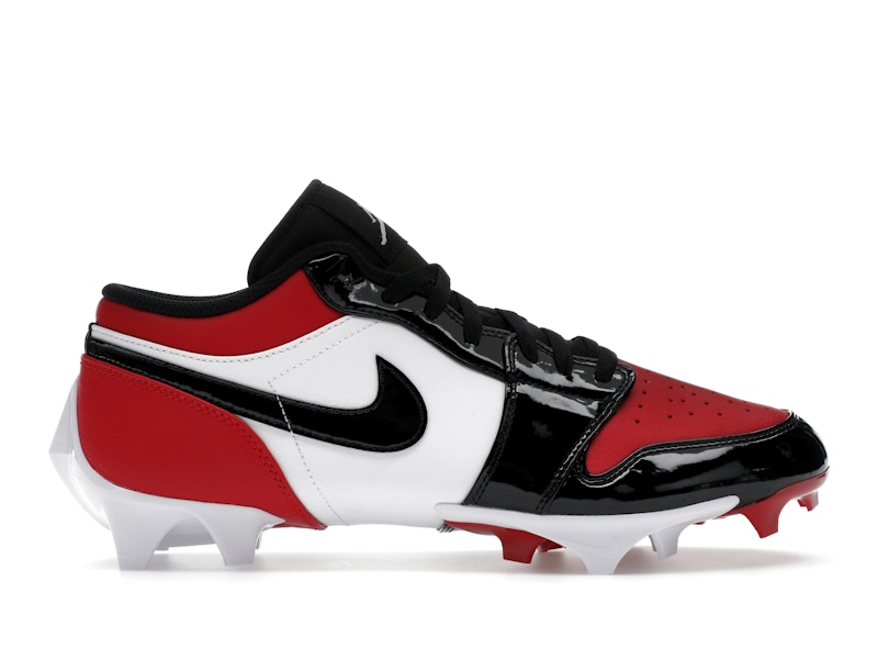 Jordan 1 Low TD Cleat Patent Bred Toe Men's - FJ6245-601 - US