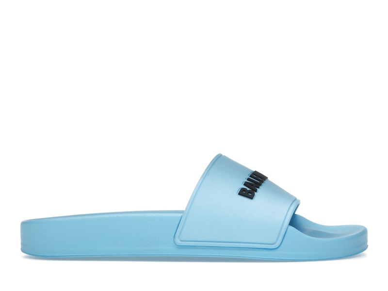 Balenciaga Pool Slide Blue Sky (Womens) - 565547 W1S80 4001 - US