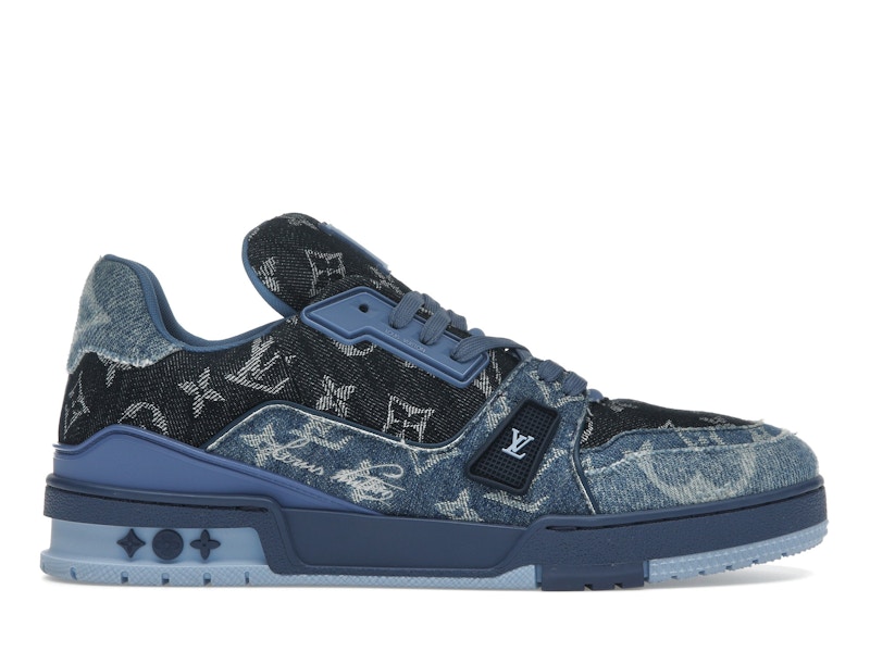 Louis Vuitton LV Trainer Blue Patchwork Monogram Denim Men's - 1AC4YN - US