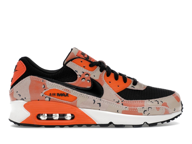 Nike Air Max 90 Premium Bio Beige Safety Orange Camo Men's - IF1721-201 ...