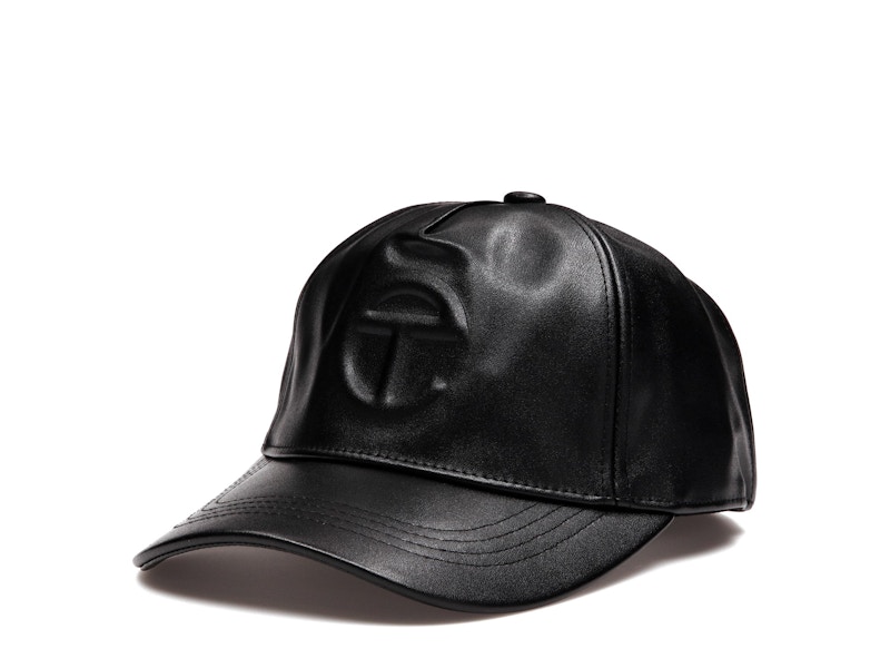 Telfar Logo Embossed Hat Black in Vegan Leather - KR