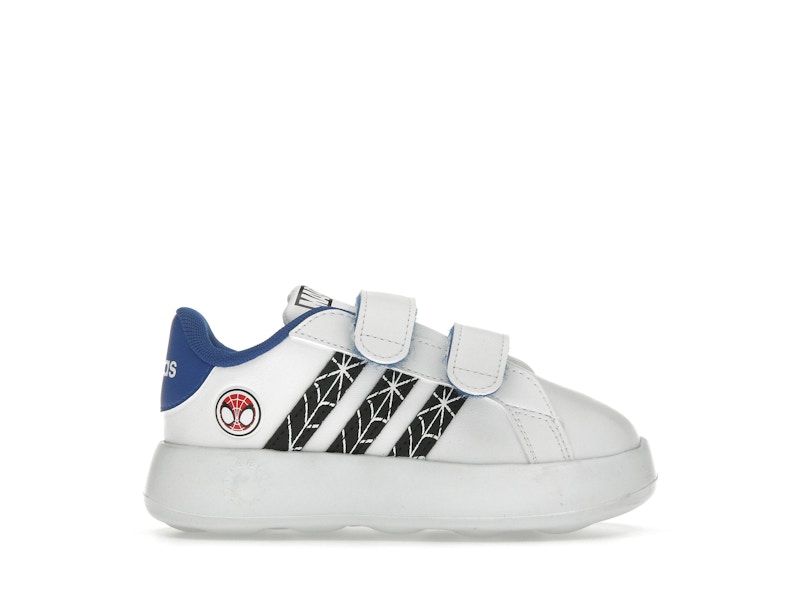 adidas Grand Court Marvel Spider-Man Cloud White Core Black Royal Blue ...