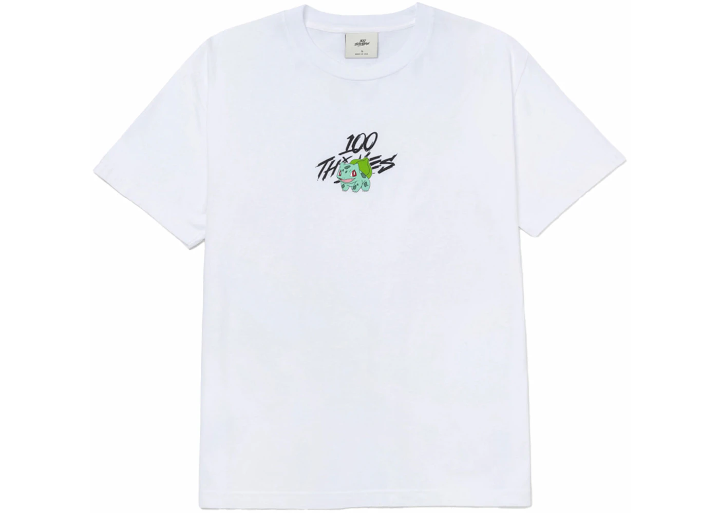 100 Thieves X Pokémon Bulbasaur Core T Shirt White Mens Ss24 Gb
