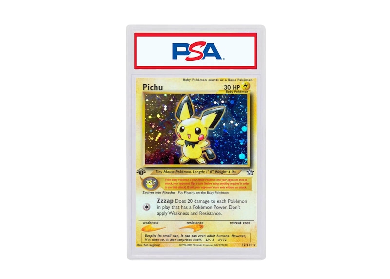 2000 Pokemon Neo Genesis 1st Edition 12 Pichu-Holo (PSA or BGS Graded ...
