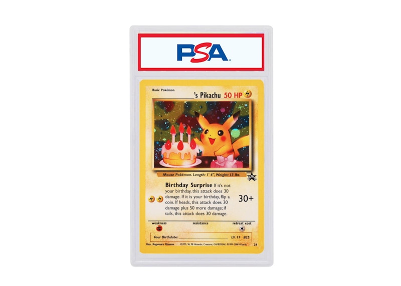2000 Pokemon Promo Black Star 24 Birthday Pikachu-Holo (PSA or BGS ...
