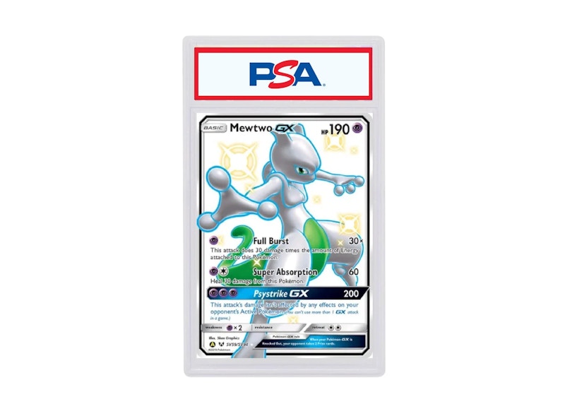 2019 Pokémon Sun & Moon Hidden Fates SV59 Full Art/Mewtwo GX (PSA or ...