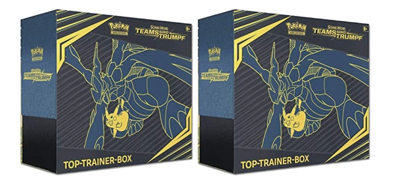 Pokémon TCG Sonne & Mond Teams sind Trumpf Top Trainer Box 2x Lot - GB