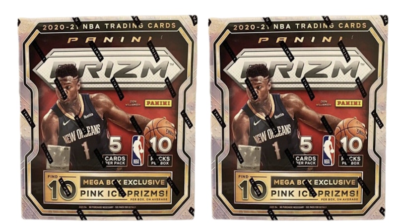 2020-21 Panini Prizm Basketball Mega Box (Pink Ice Prizms) 2x Lot ...