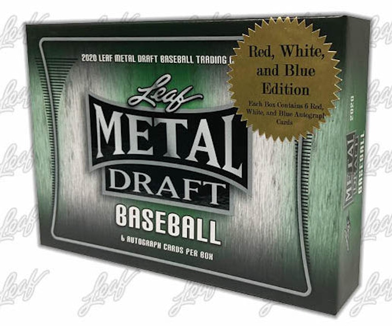 2020 Leaf Metal Draft Baseball Red, White and Blue Edition Hobby Box ...