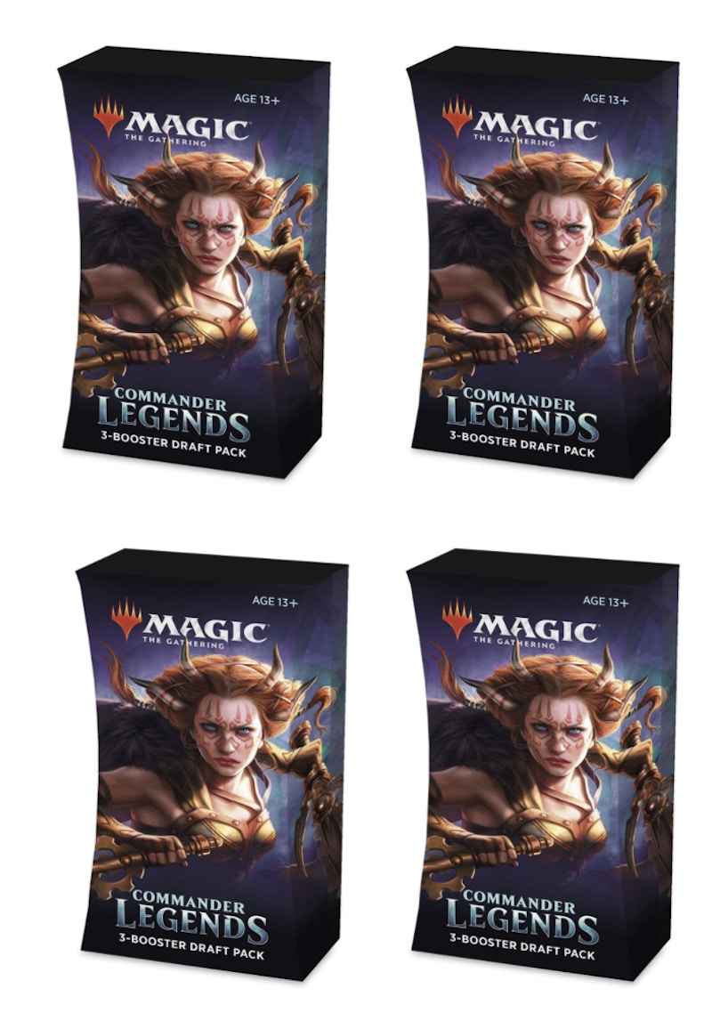 2020 Magic: The Gathering TCG Commander Legends 3 Booster Draft Pack 4x ...