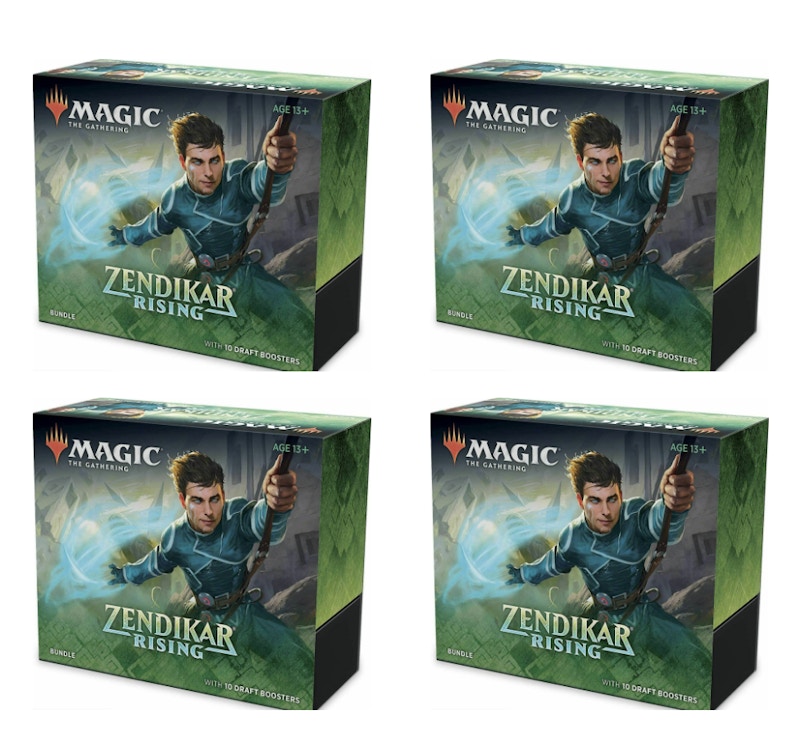 Magic: The Gathering TCG Zendikar Rising Bundle Box 4X Lot - US