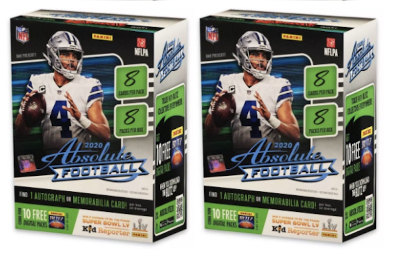 2020 Panini Absolute Football Blaster Box 2x Lot - 2020