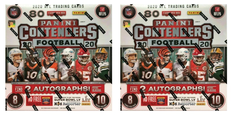 2020 Panini Contenders Football Fanatics Mega Box 80 ct. 2x Lot - 2020