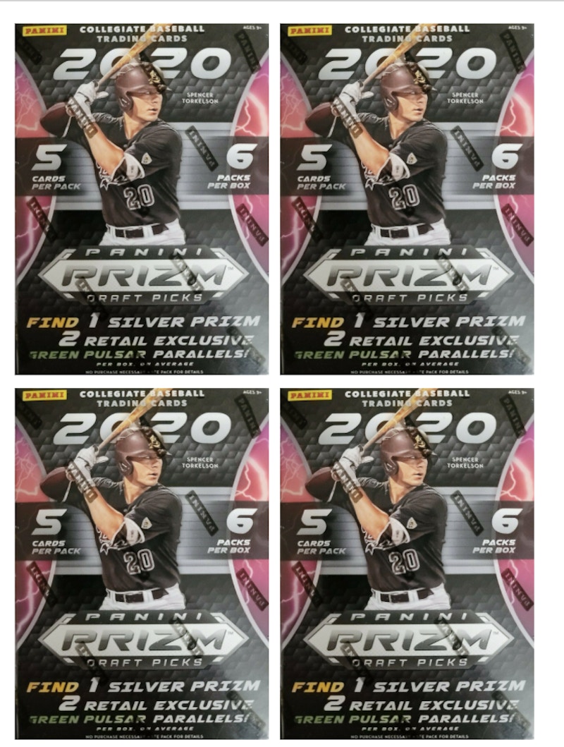 2020 Panini Prizm Draft Picks Baseball Blaster Box 4x Lot - 2020 - US