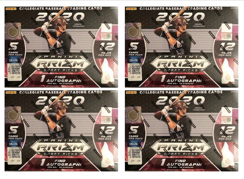 2020 Panini Prizm Draft Picks Baseball Mega Box 60 ct. 4x Lot - 2020 - US