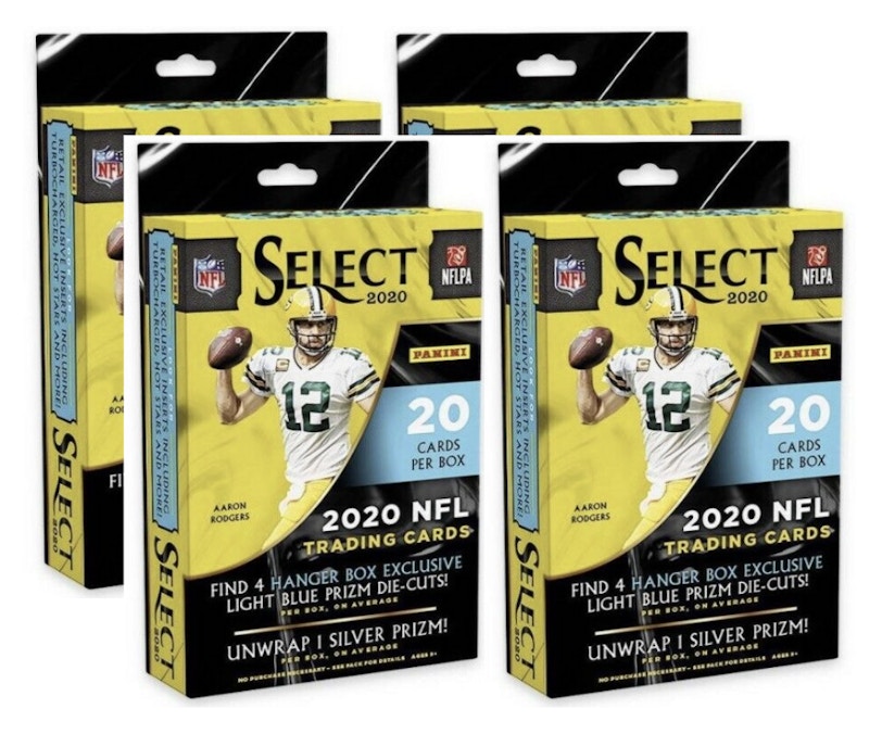 2020 Panini Select Football Hanger Box (Light Blue Die-Cuts) 4x Lot ...