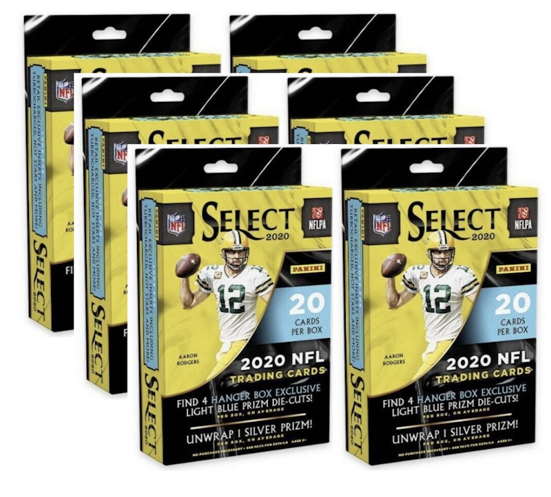 2020 Panini Select Football Hanger Box (Light Blue Die-Cuts) 6x Lot - 2020