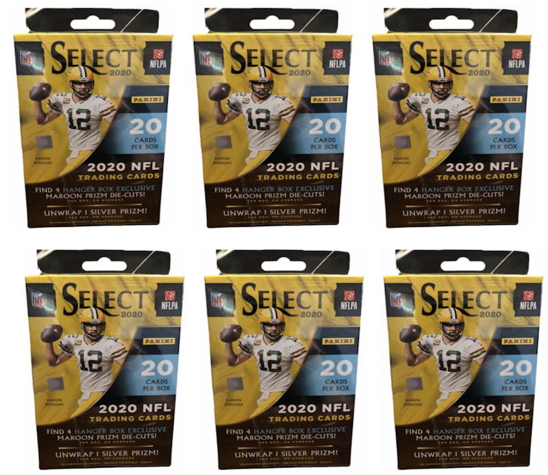 2020 Panini Select Football Hanger Box (Maroon Die-Cuts) 6x Lot - 2020 - US