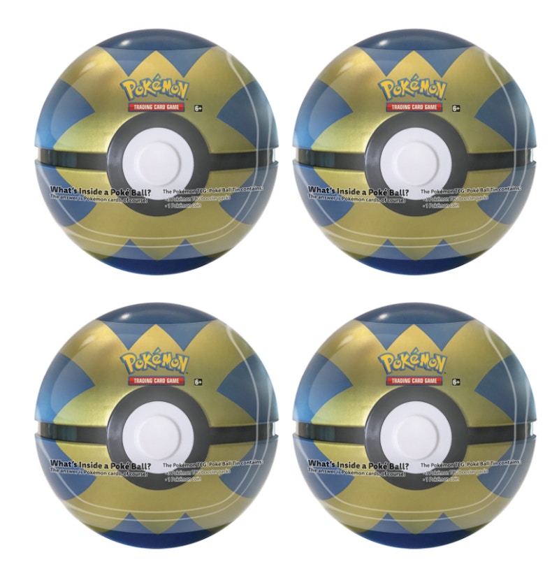 Pokémon TCG Quick Ball Tin 4X Lot
