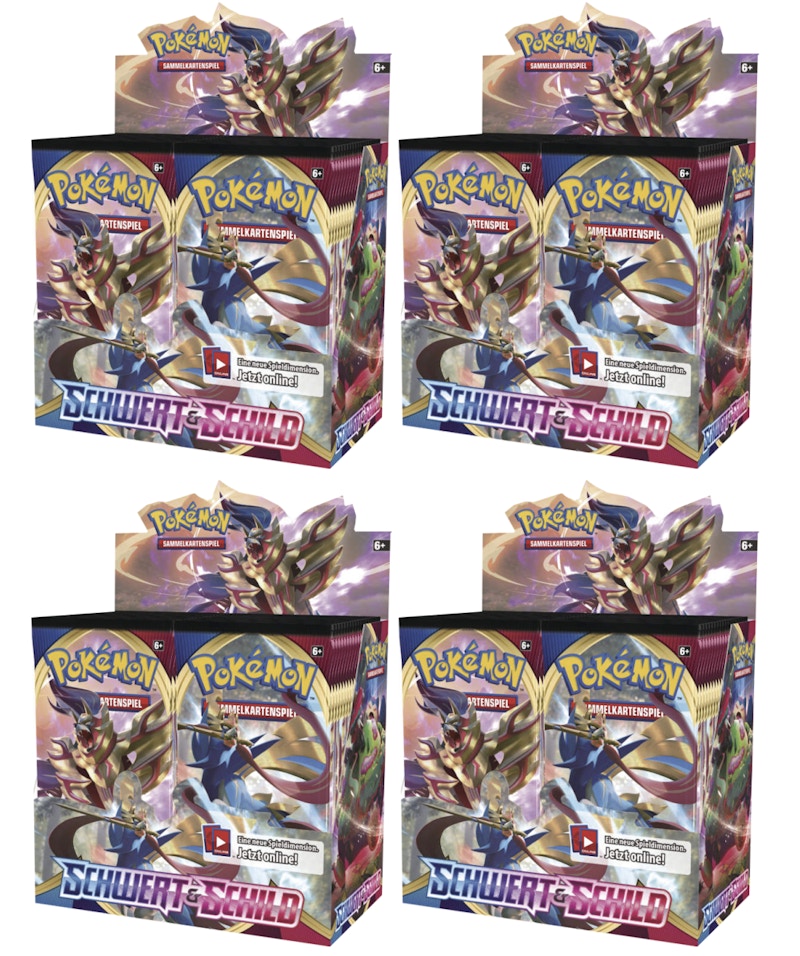Pokémon TCG Schwert & Schild Booster Box 4x Lot