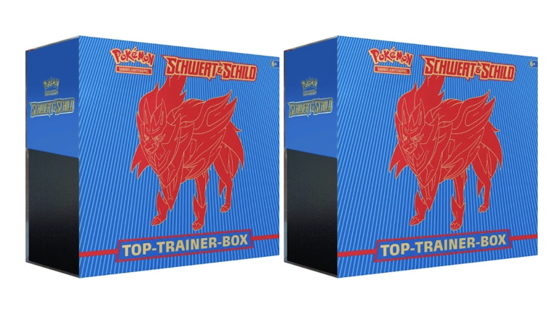 Pokémon TCG Schwert & Schild Top Trainer Box (Blau) 2x Lot - GB