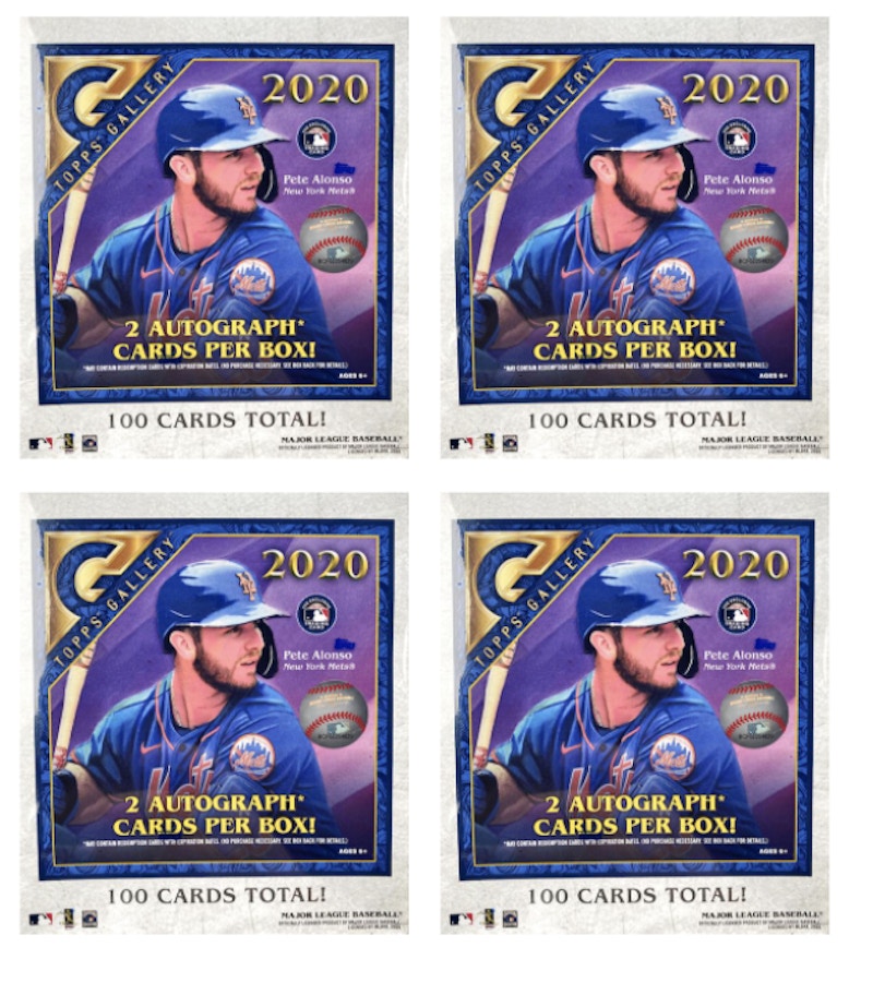 2020 Topps Gallery Baseball 100 Ct. Monster Box 4x Lot - 2020
