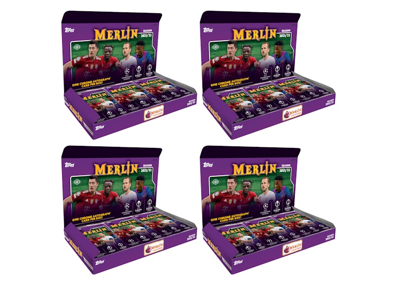 2021-22 Topps UEFA Champions League Merlin Chrome Soccer Hobby Box 4x ...