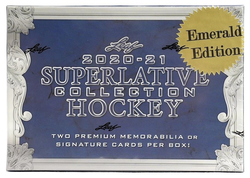 2021 Leaf Superlative Collection Hockey Emerald Edition Hobby Box ...