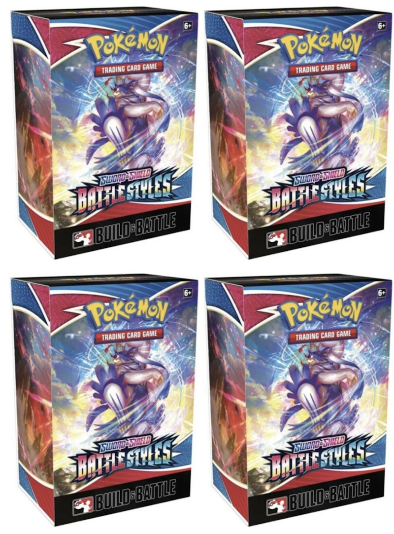 2021 Pokemon TCG Sword & Shield Battle Styles Build & Battle Box 4x Lot ...