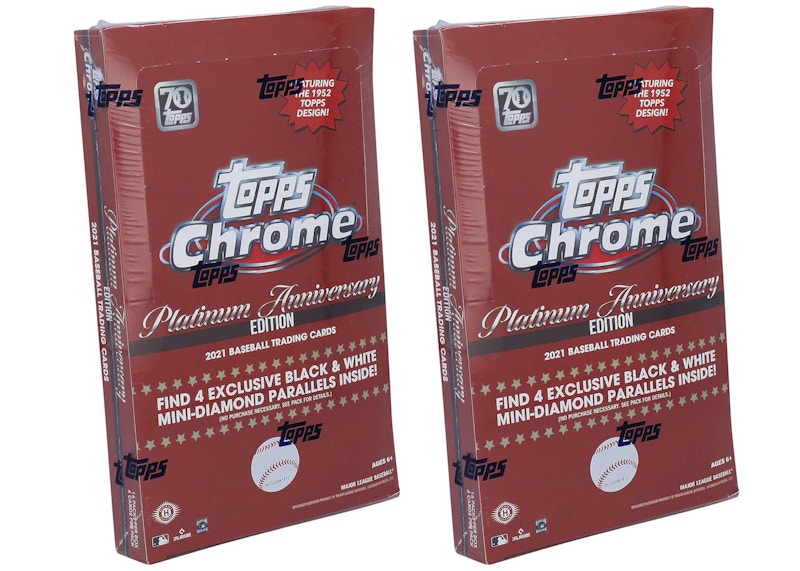 2021 Topps Chrome Platinum Anniversary Baseball Hobby Lite Box 2x Lot ...