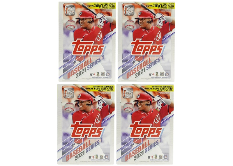 2021 Topps Series 1 Baseball Blaster Box (Royal Blue Parallel) 4x Lot ...