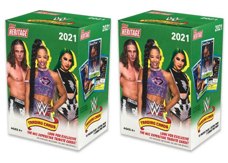 2021 Topps WWE Heritage Wrestling Blaster Box 2x Lot - 2021 - US