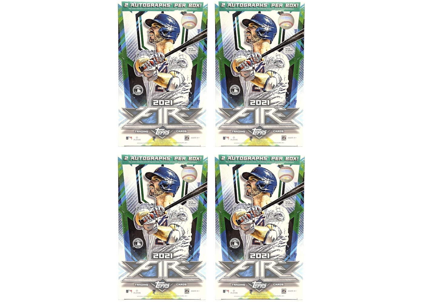 2021 Topps Fire Baseball Hobby Box 4x Lot - 2021 - GB 2021 Topps Fire Baseball Hobby Box 4x Lot - 2021 - GB