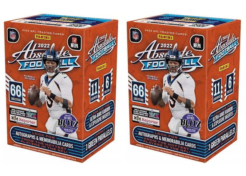2022 Panini Absolute Football Blaster Box (Green Parallels) 2x Lot ...