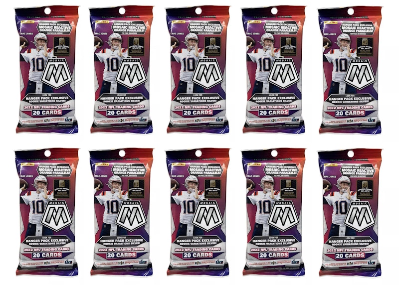 2022 Panini Mosaic Football Hanger Pack (Orange Parallels) 10x Lot ...