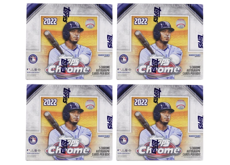 2022 Topps Chrome Baseball HTA Hobby Jumbo Box 4x Lot (Bonus Pack Not ...