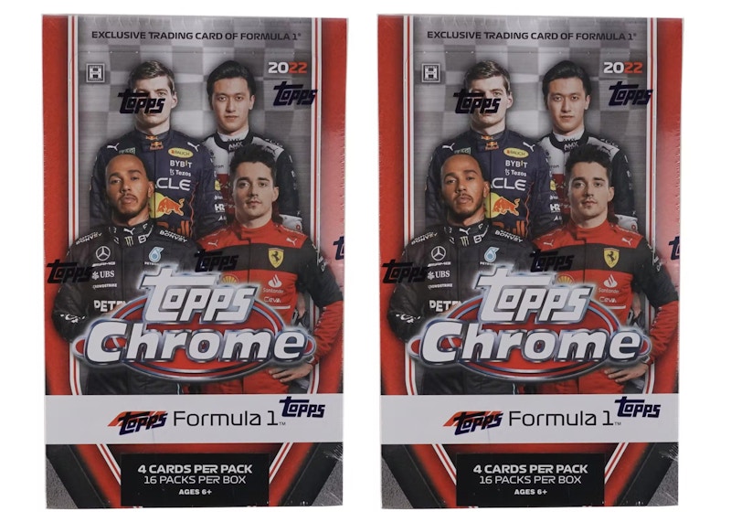 2022 Topps Chrome Formula 1 Racing Hobby Lite Box (16 Packs) 2x Lot ...