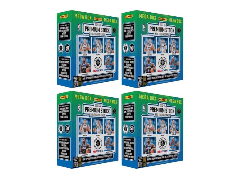 2023-24 Panini Premium Stock Basketball Mega Box (Ice Prizms) 4x Lot ...