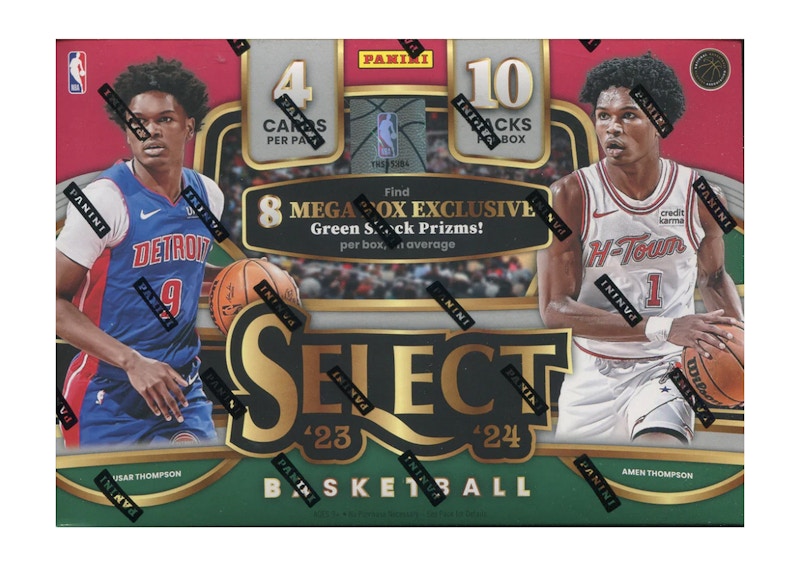 2023 Panini Select Basketball Hobby Mega Box (Green Shock Prizms ...