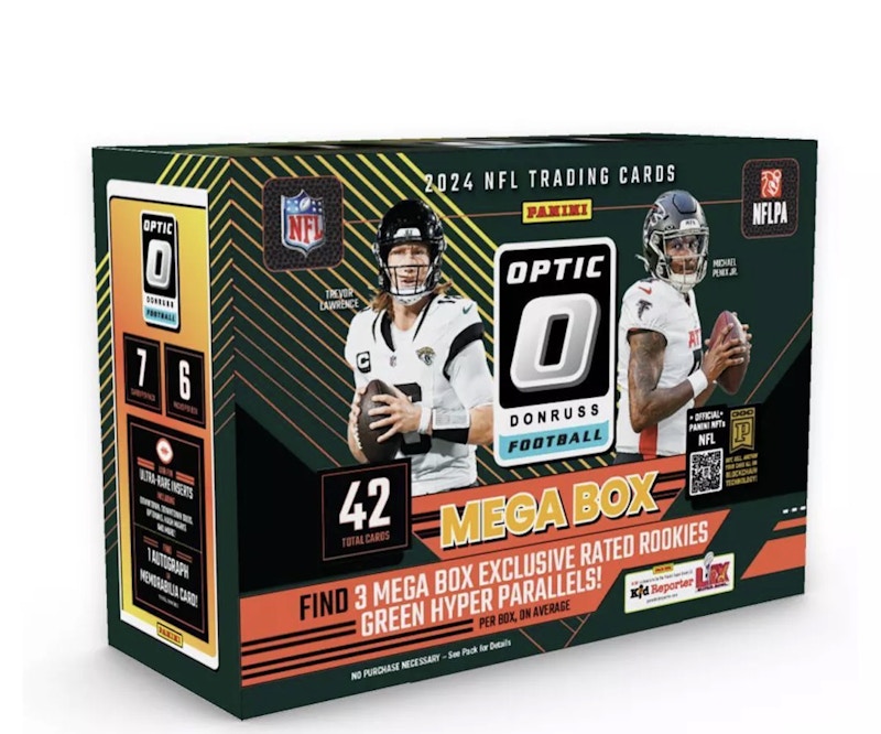 2024 Panini Optic Donruss NFL Football Mega Box (Green Hyper Parallel ...