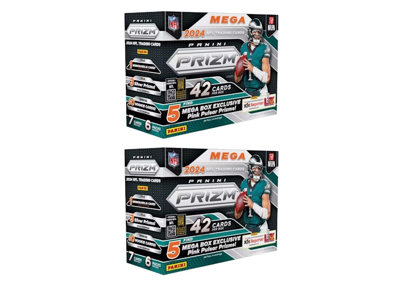 2024 Panini Prizm NFL Mega Box (Pink Pulsar Prizms) 2x Lot - 2024 - US