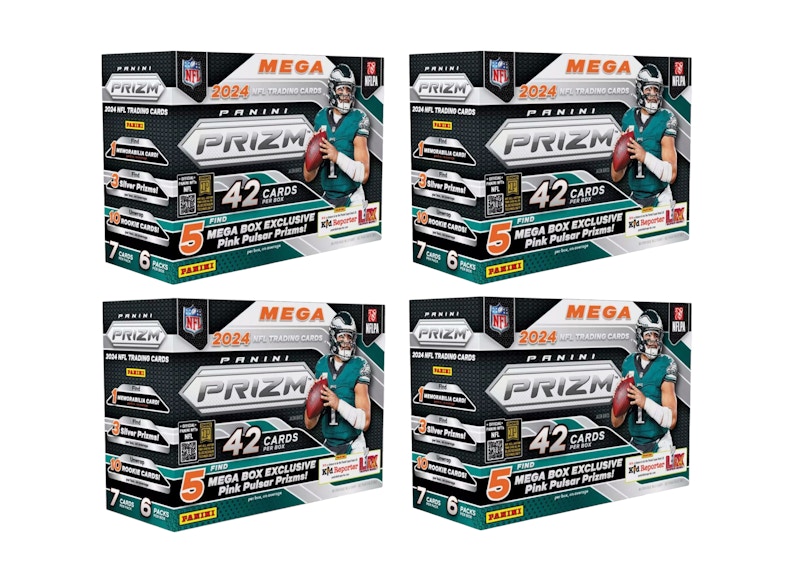 2024 Panini Prizm NFL Mega Box (Pink Pulsar Prizms) 4x Lot - 2024 - US