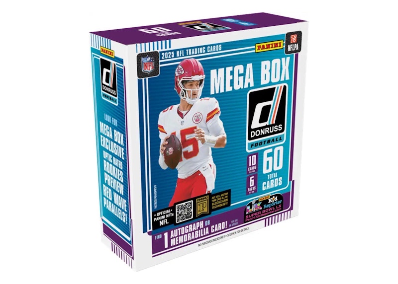 2025 Panini Donruss Football (Red Wave Parallels) Mega Box - 2025 - US