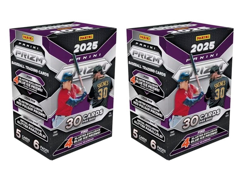 2025 Panini Prizm Baseball Blaster Box (Blue Ice) 2x Lot - 2025 - US