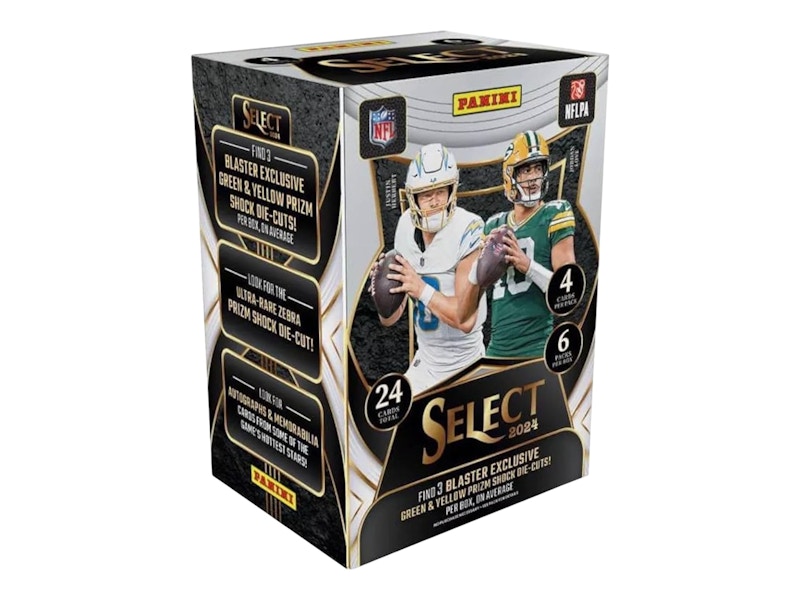 2025 Panini Select Football (Green & Yellow Prizm Shock) Blaster Box ...