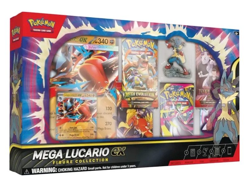 2025 Pokémon Mega Evolution Mega Lucario ex Figure Collection Box ...