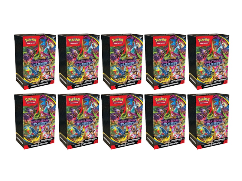 2025 Pokémon Mega Evolution Phantasmal Flames Booster Bundle 10x Lot ...