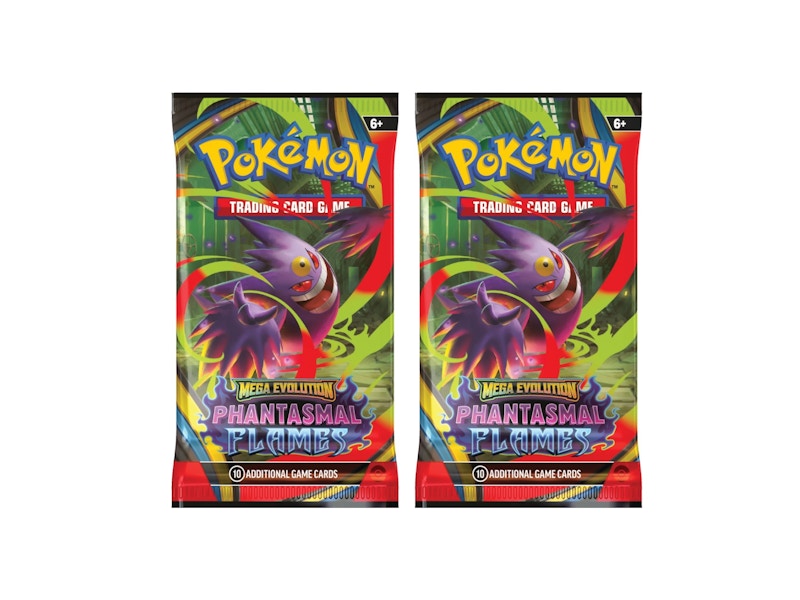 2025 Pokémon Mega Evolution Phantasmal Flames Mega Gengar Booster Pack ...