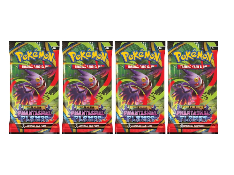 2025 Pokémon Mega Evolution Phantasmal Flames Mega Gengar Booster Pack ...